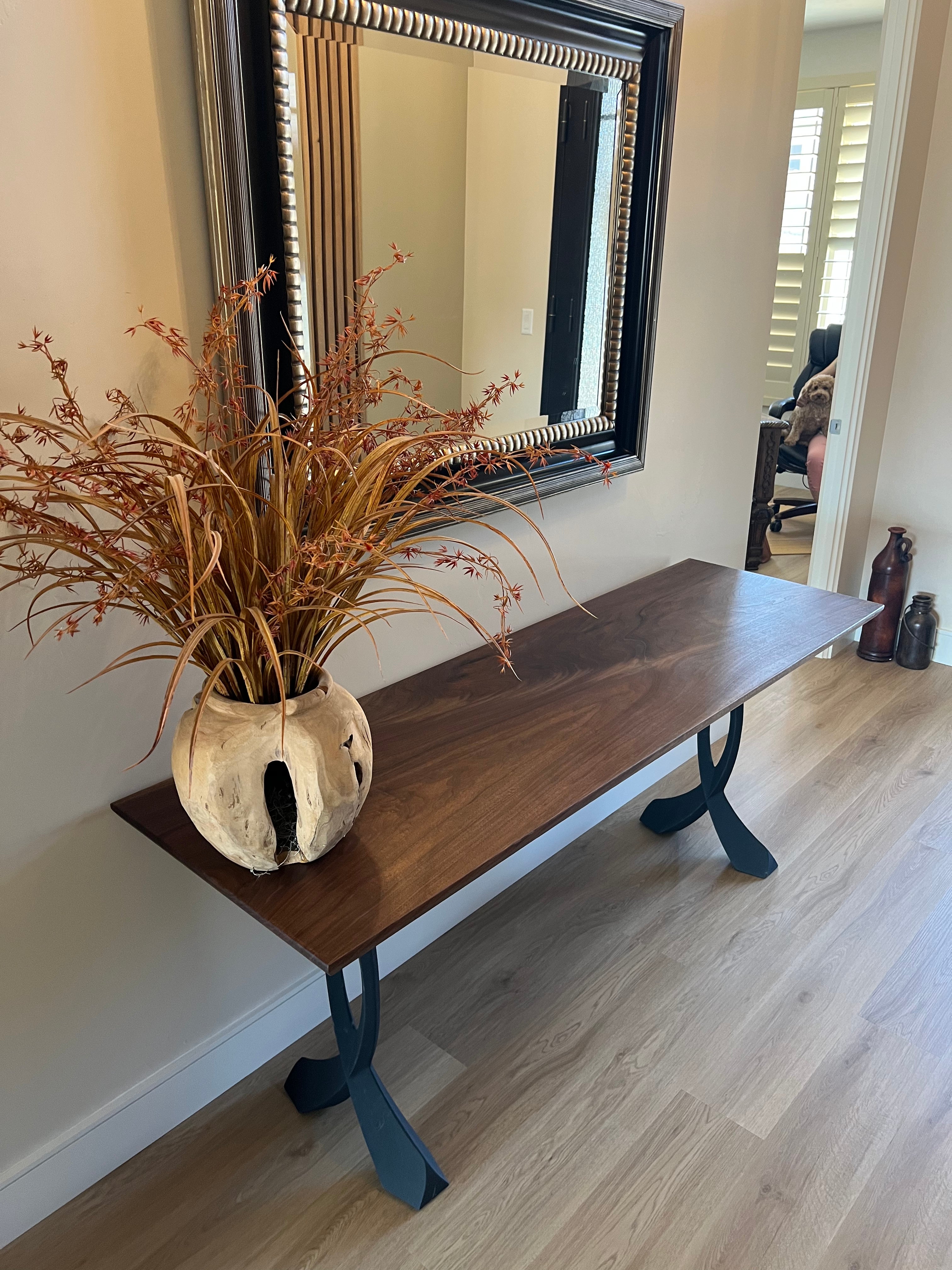 Walnut Entryway Table – Against.the.Grain.WoodworksShop