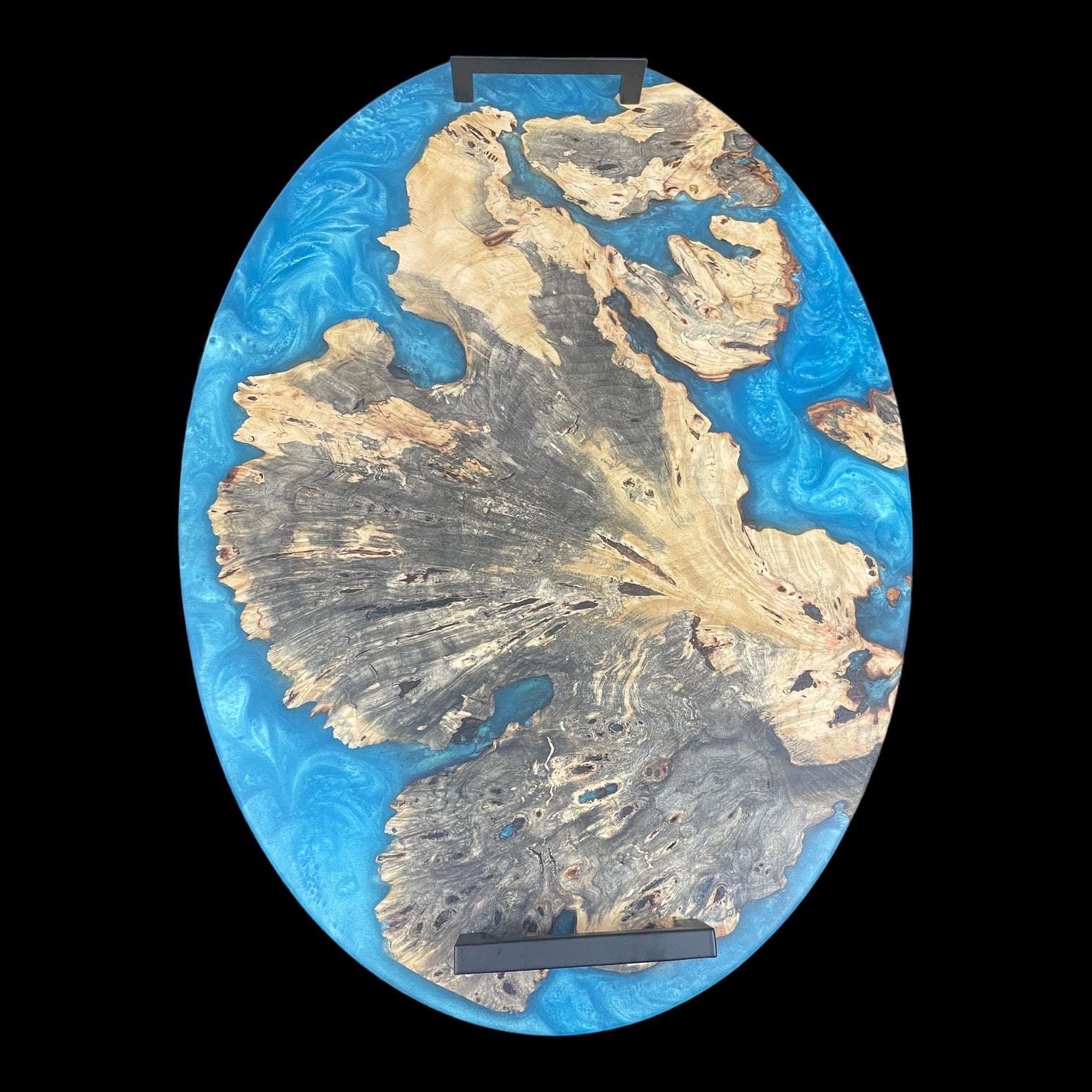 Buckeye Blue Oval Charcuterie – Against.the.Grain.WoodworksShop