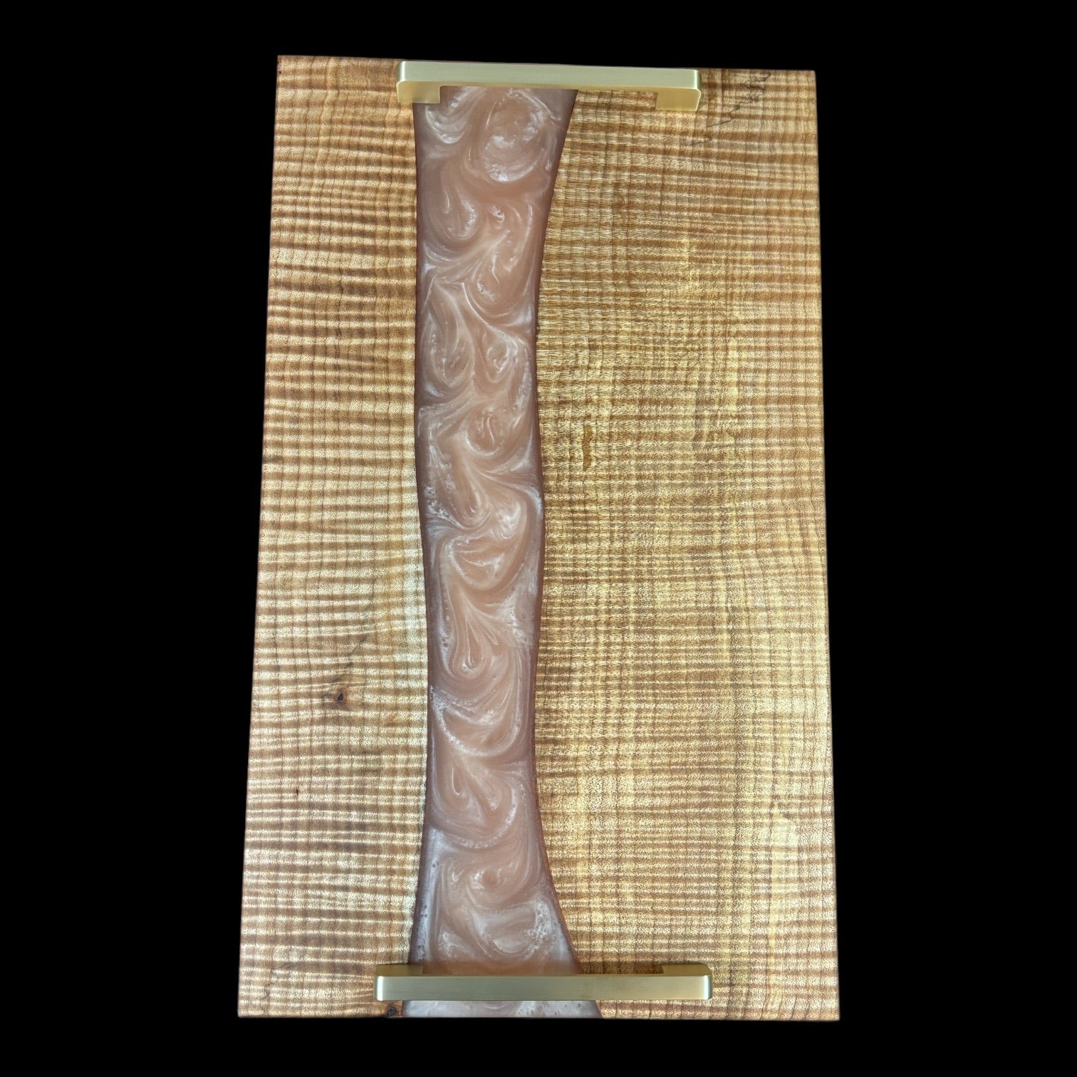 Fiddleback Maple/ Champagne Epoxy Charcuterie – Against.the.Grain ...