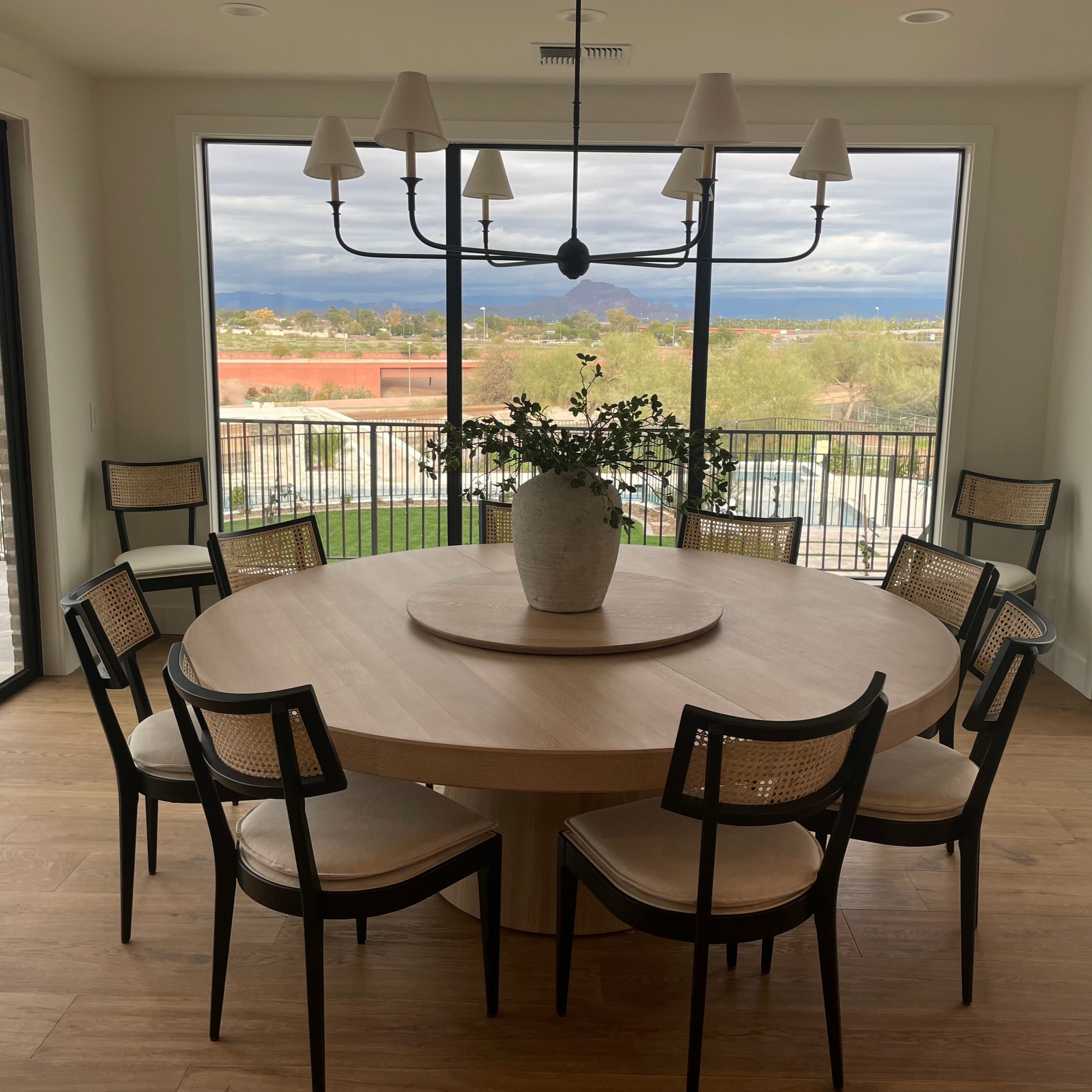 7 'White Rift Oak Dining Table – Against.the.Grain.WoodworksShop